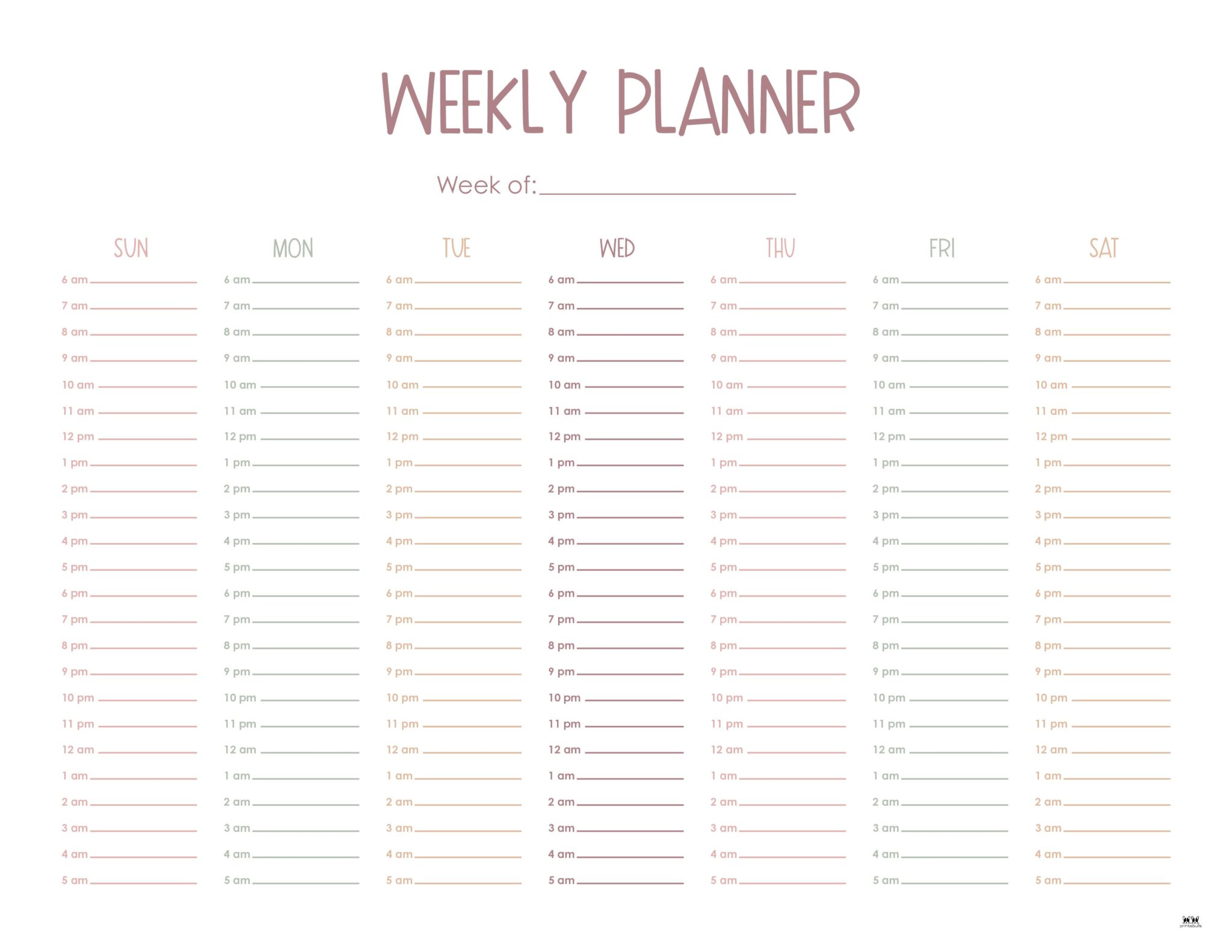 Weekly Planners - 25 FREE Printables | Printabulls