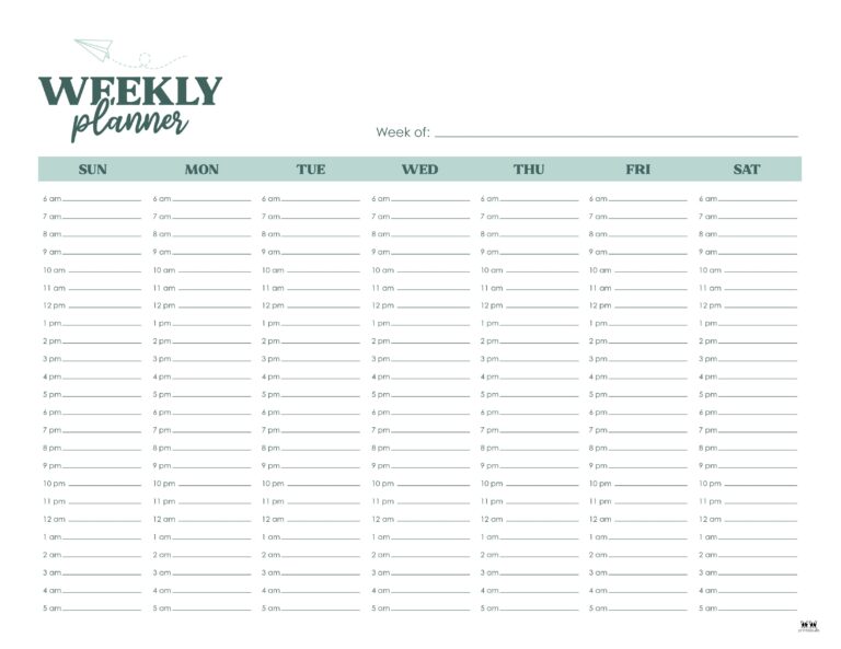 Weekly Planners 32 Free Printables Printabulls
