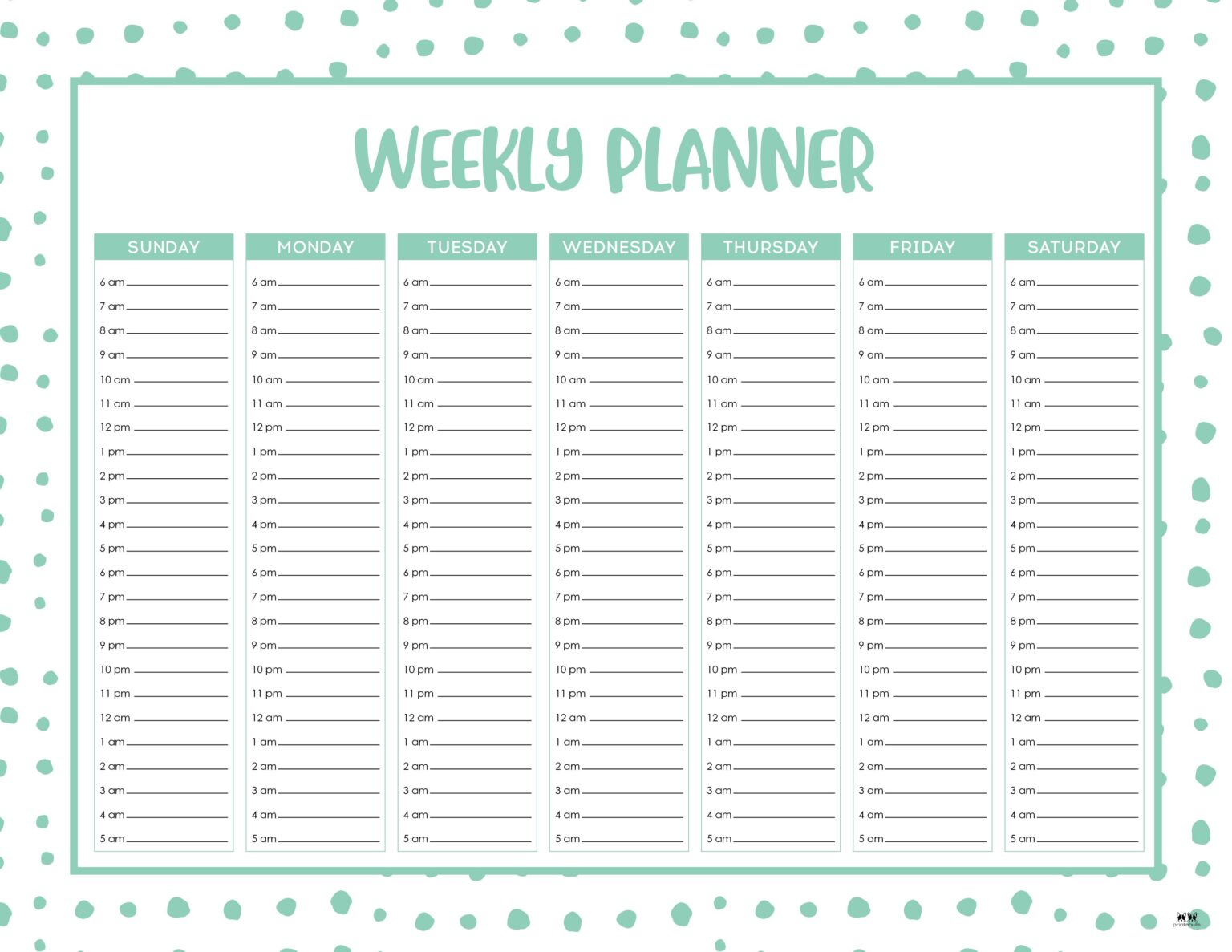 Weekly Planners - 25 FREE Printables | Printabulls