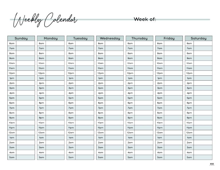 Weekly Planners - 25 FREE Printables | Printabulls