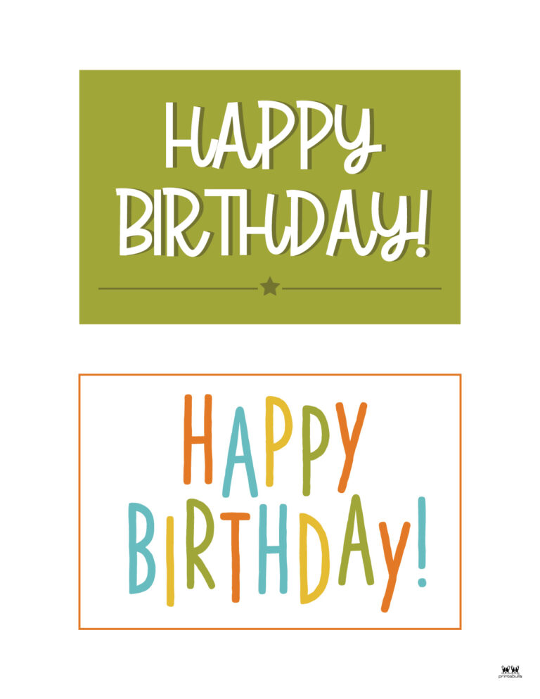 Printable Birthday Cards - 110 FREE Birthday Cards | Printabulls