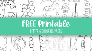 Letter G Coloring Pages - 15 FREE Pages | Printabulls