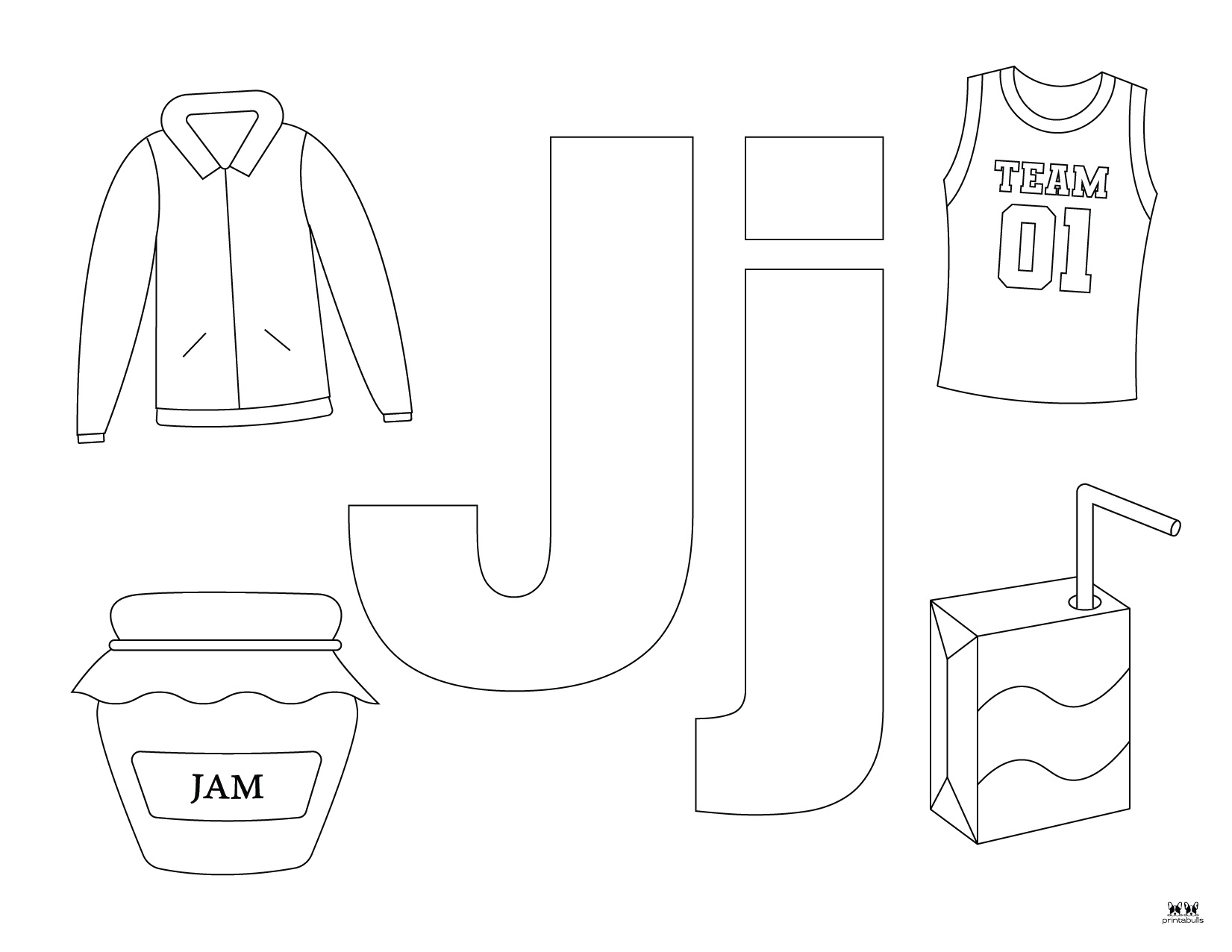 Letter J Coloring Pages - 15 FREE Pages | Printabulls