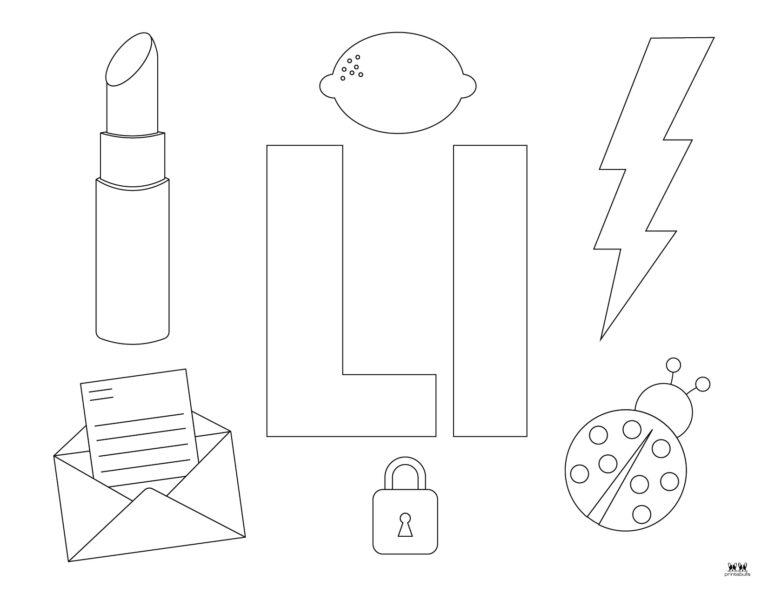 Letter L Coloring Pages - 15 FREE Pages | Printabulls