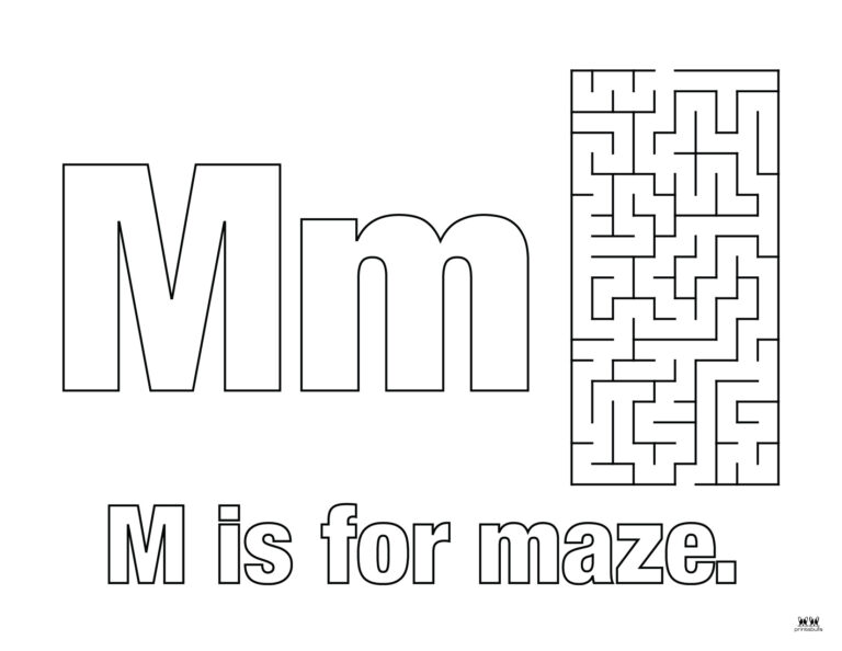 Letter M Coloring Pages - 15 FREE Pages | Printabulls