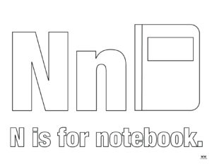 Letter N Coloring Pages - 15 FREE Pages | Printabulls