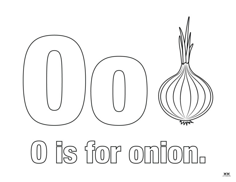 Letter O Coloring Pages - 15 FREE Pages | Printabulls