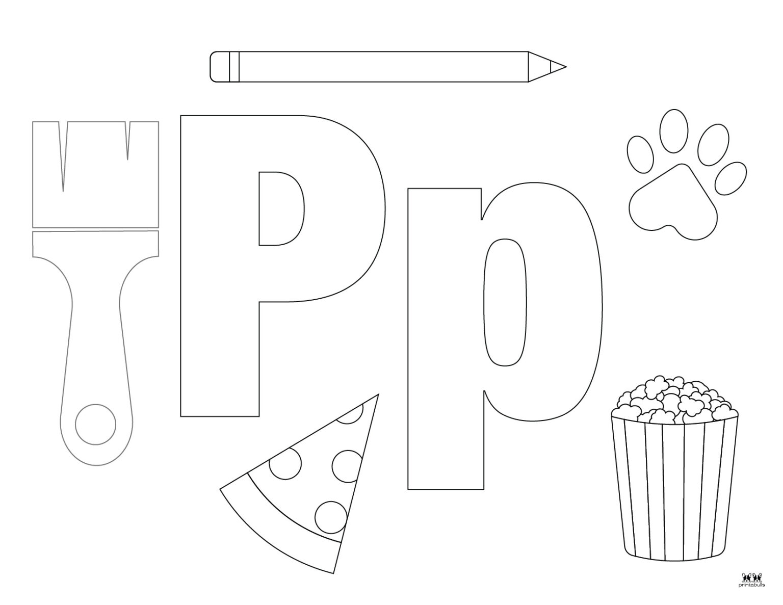 Letter P Coloring Pages - 15 FREE Pages - PrintaBulk