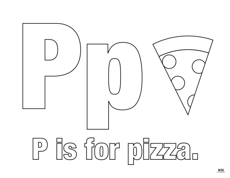 Letter P Coloring Pages - 15 FREE Pages | Printabulls