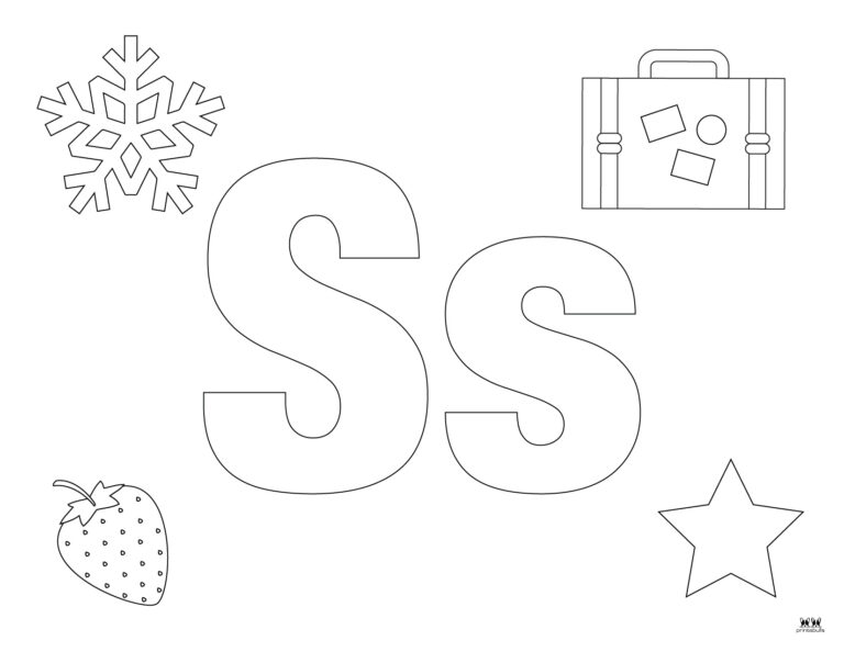 Letter S Coloring Pages - 15 FREE Pages | Printabulls