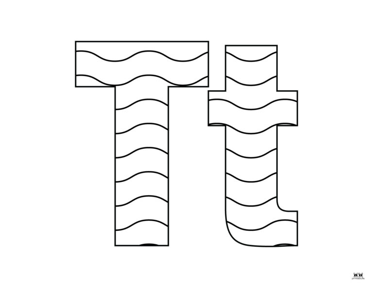 Letter T Coloring Pages - 15 FREE Pages | Printabulls
