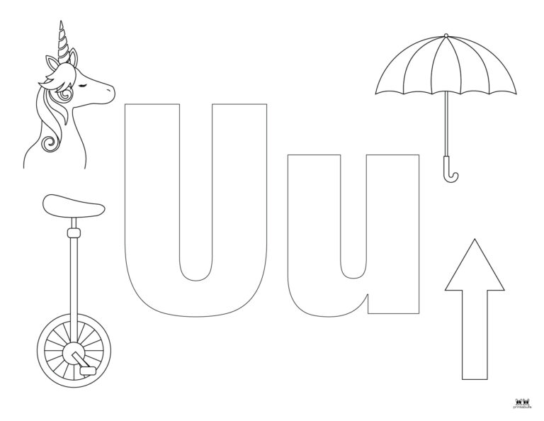 Letter U Coloring Pages - 15 FREE Pages | Printabulls
