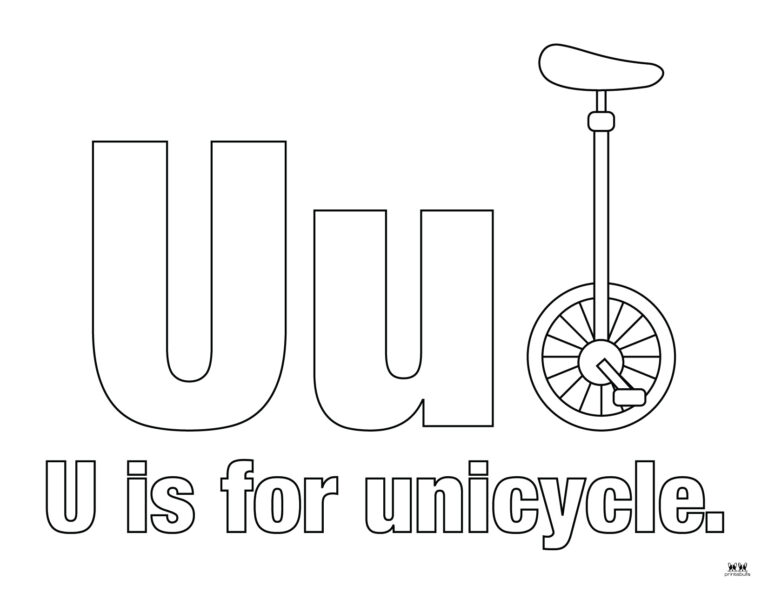 Letter U Coloring Pages - 15 FREE Pages | Printabulls