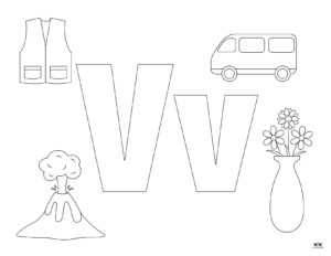 Letter V Coloring Pages - 15 FREE Pages | Printabulls