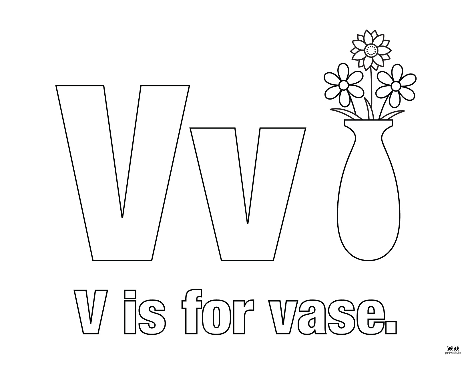 Letter V Coloring Pages - 15 FREE Pages | Printabulls