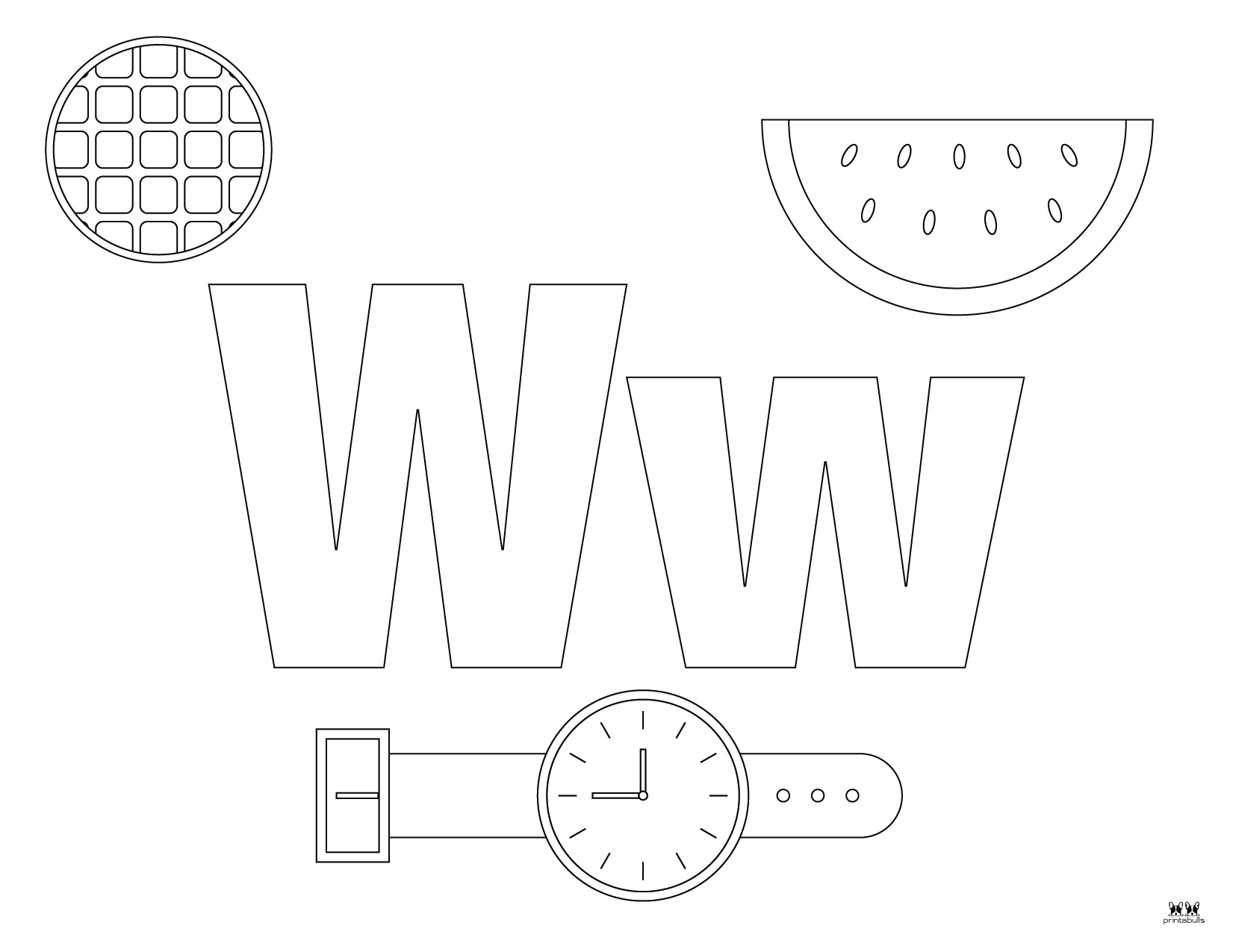 Letter W Coloring Pages - 15 FREE Pages | Printabulls