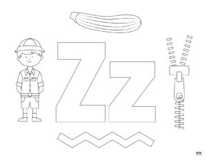 Letter Z Coloring Pages - 15 FREE Pages | Printabulls