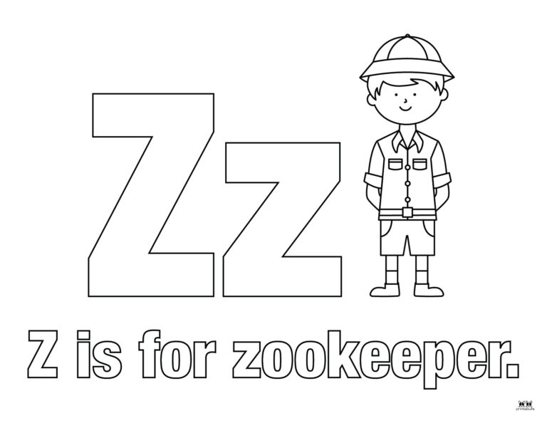 Letter Z Coloring Pages - 15 FREE Pages | Printabulls