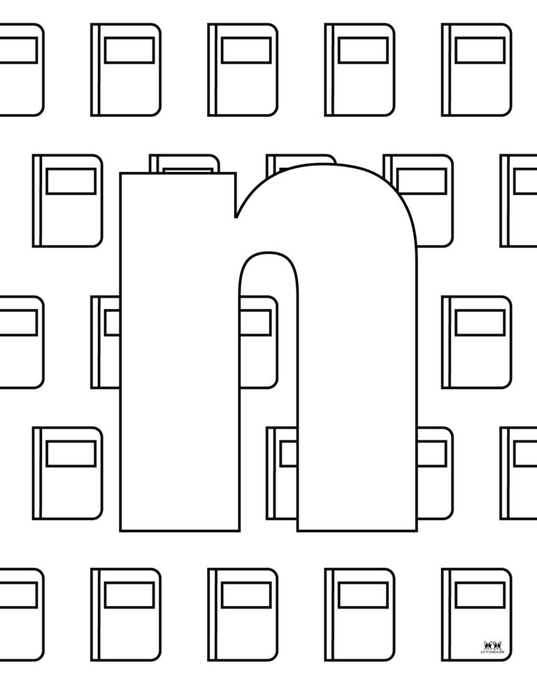 Letter N Coloring Pages - 15 FREE Pages - PrintaBulk