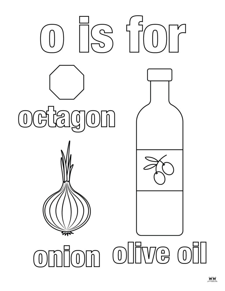 Letter O Coloring Pages - 15 FREE Pages | Printabulls