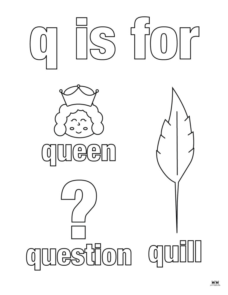 Letter Q Coloring Pages - 15 FREE Pages | Printabulls
