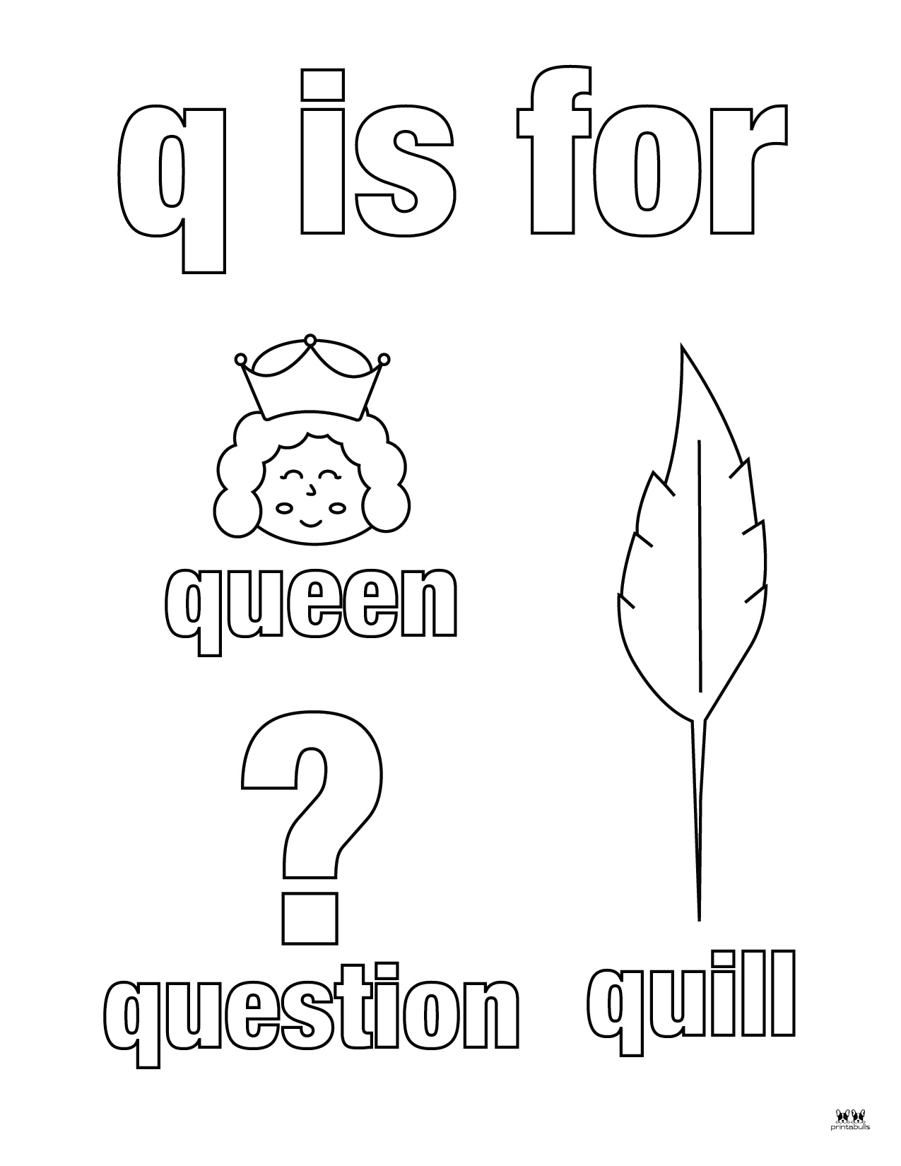 Letter Q Coloring Pages - 15 FREE Pages | Printabulls