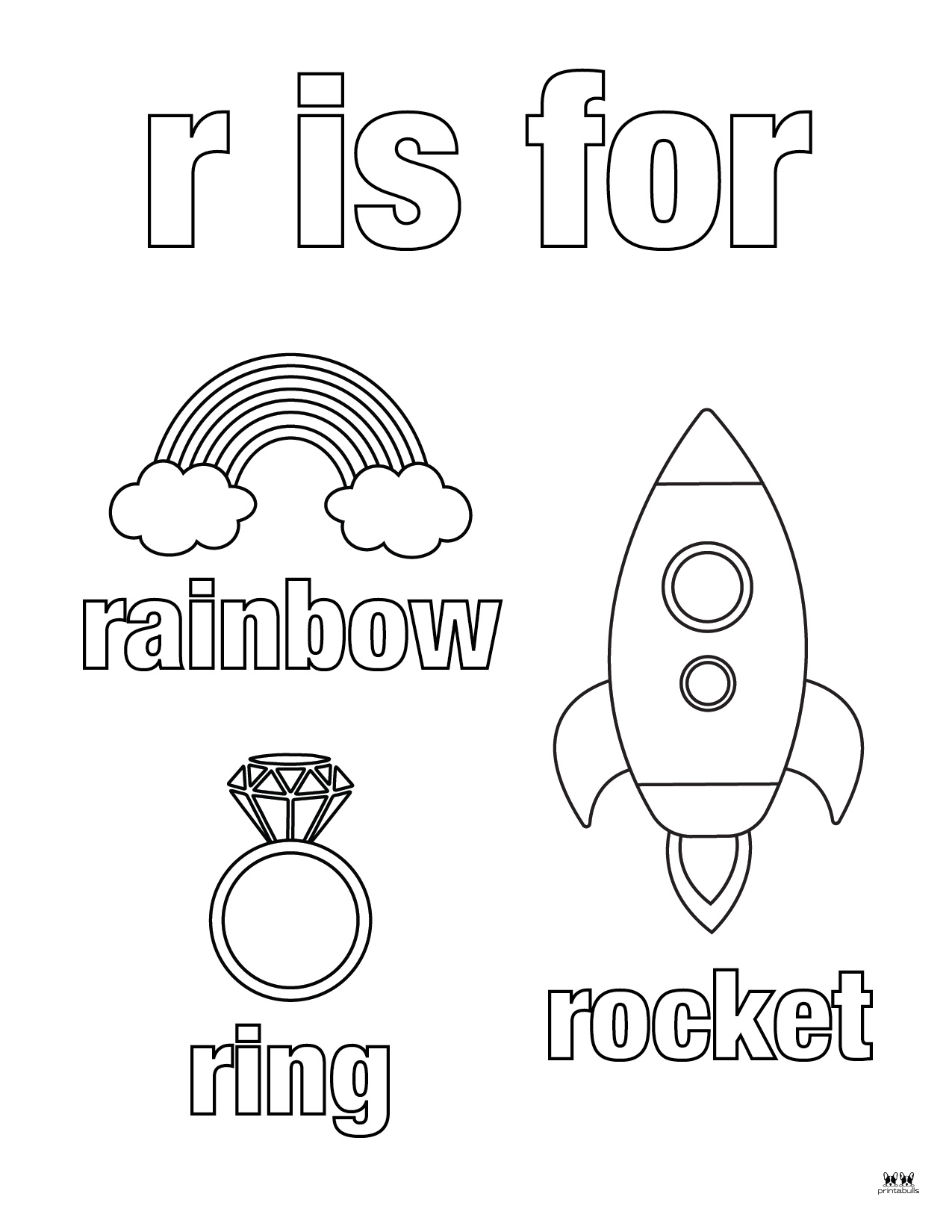Letter R Coloring Pages - 15 FREE Pages | Printabulls