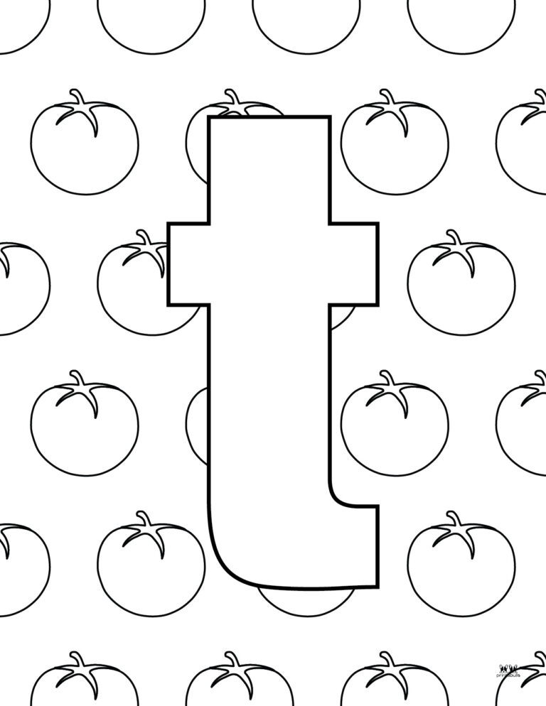 Letter T Coloring Pages - 15 FREE Pages | Printabulls