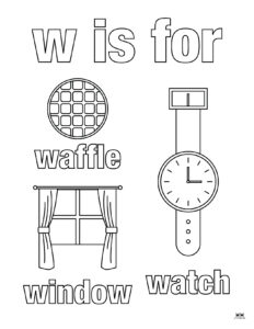 Letter W Coloring Pages - 15 FREE Pages | Printabulls