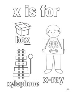 Letter X Coloring Pages - 15 FREE Pages | Printabulls