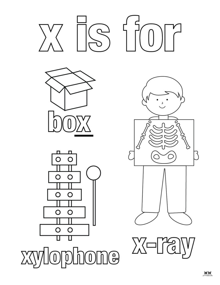 Letter X Coloring Pages - 15 FREE Pages | Printabulls