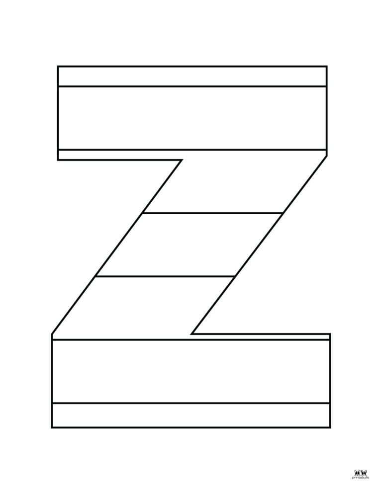 Letter Z Coloring Pages - 15 FREE Pages | Printabulls