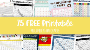Multiplication Charts - 75 FREE Printables | Printabulls