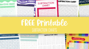 Subtraction Charts - 20 FREE Printables | Printabulls