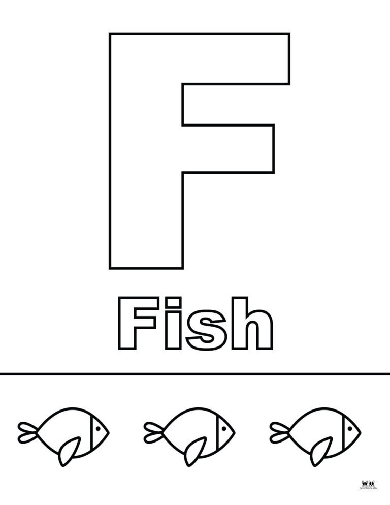 Letter F Coloring Pages - 15 FREE Pages - PrintaBulk