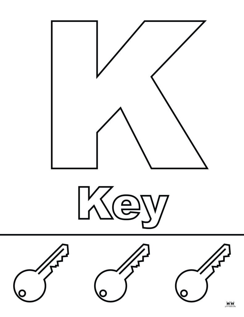 The Letter K Coloring Pages