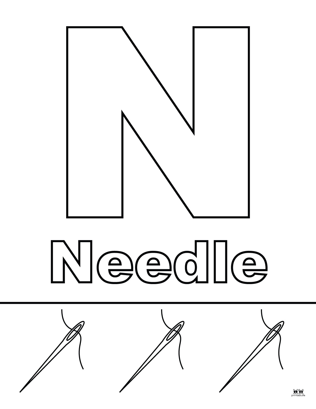 Letter N Coloring Pages - 15 FREE Pages - PrintaBulk