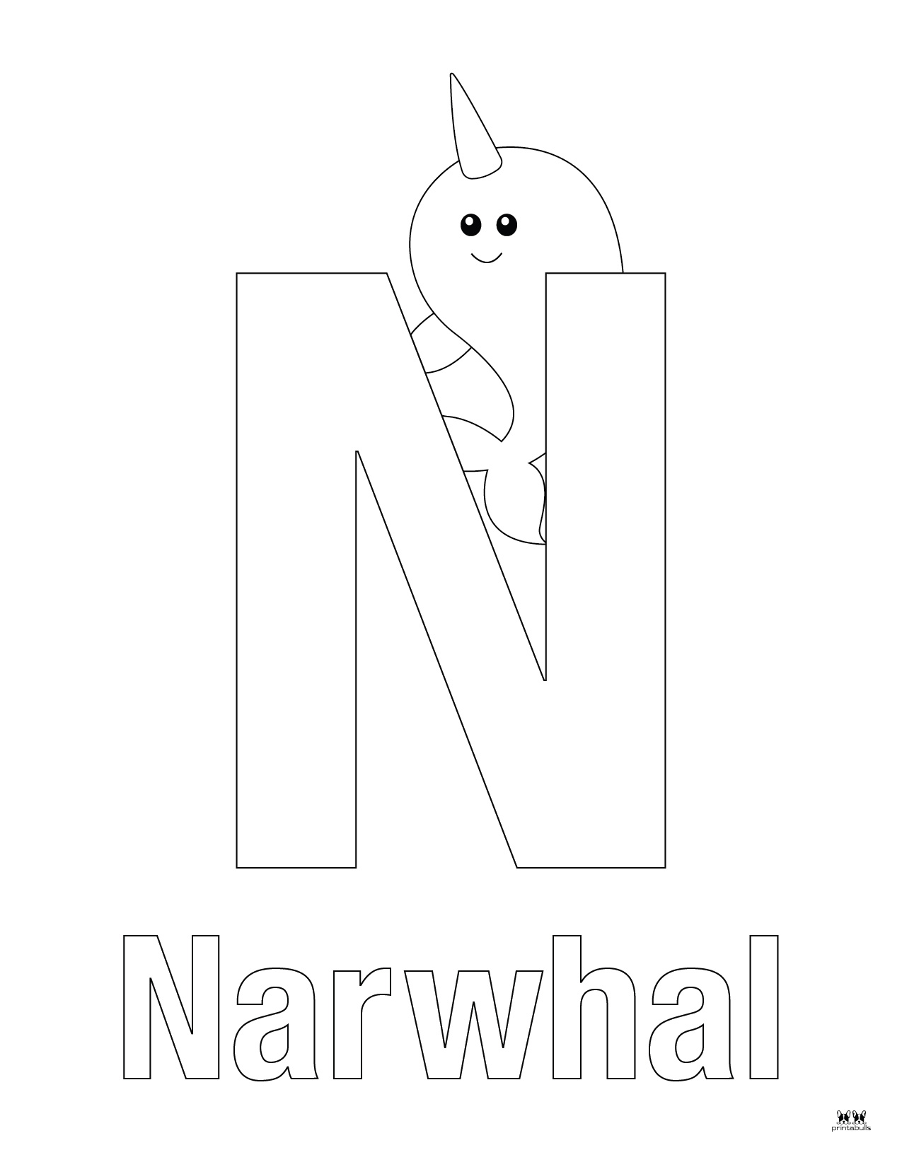 Letter N Coloring Pages - 15 FREE Pages | Printabulls