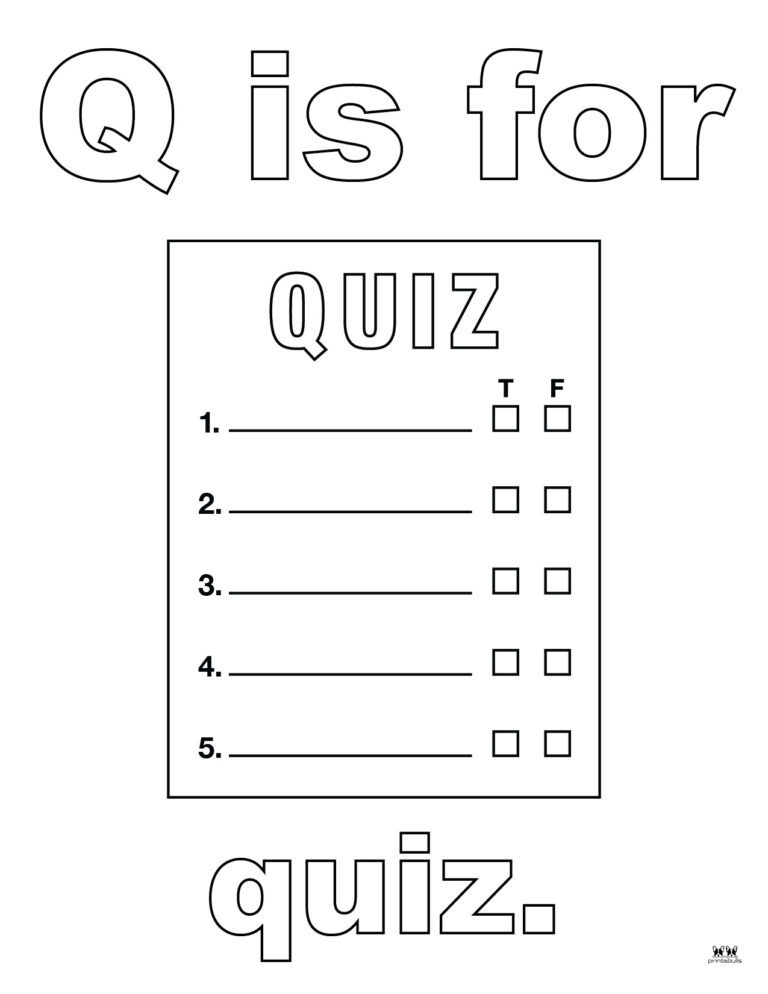 Letter Q Coloring Pages - 15 FREE Pages | Printabulls