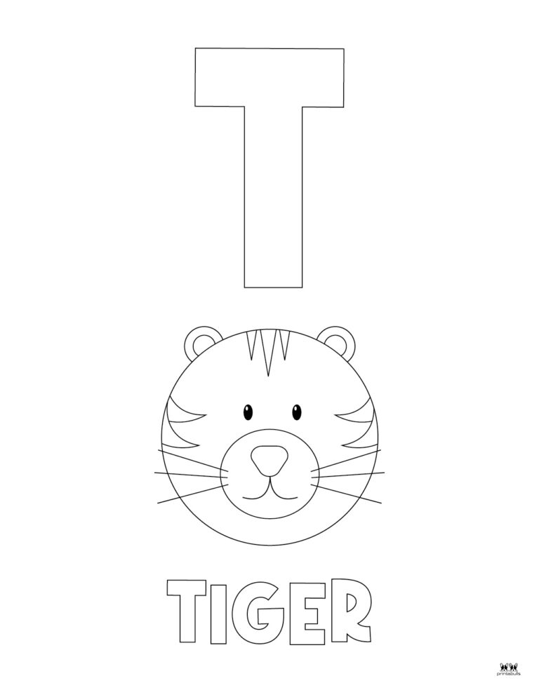 Letter T Coloring Pages - 15 FREE Pages | Printabulls