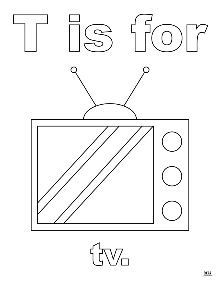 Letter T Coloring Pages - 15 FREE Pages | Printabulls