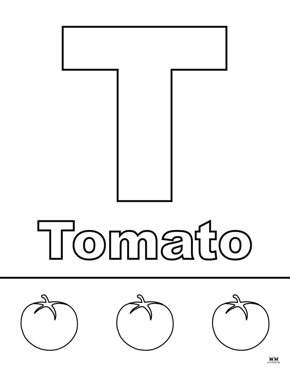 Letter T Coloring Pages - 15 FREE Pages | Printabulls