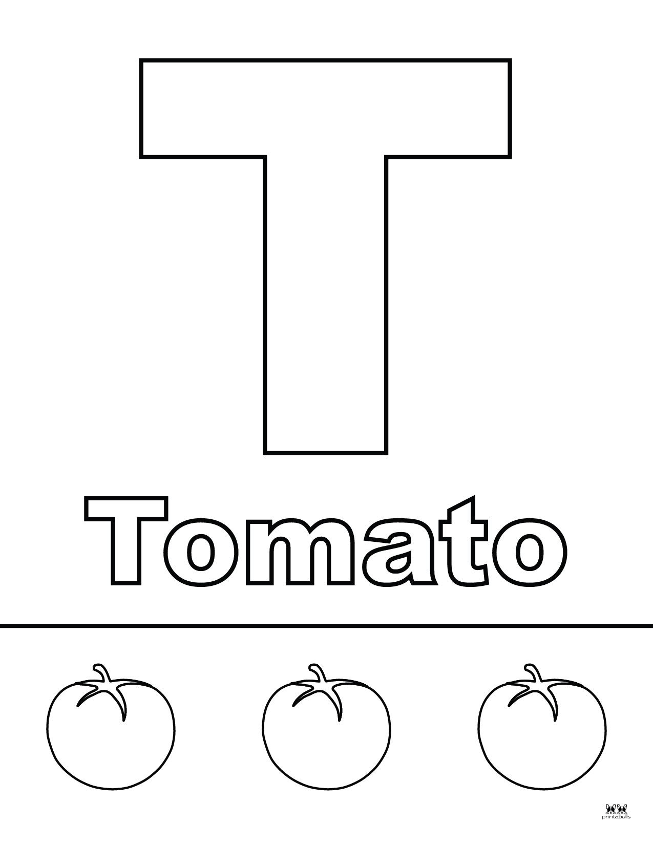 Letter T Coloring Pages - 15 FREE Pages | Printabulls