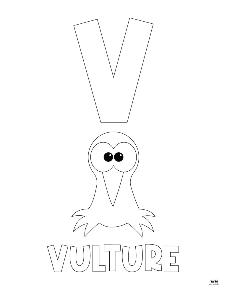 Letter V Coloring Pages - 15 FREE Pages | Printabulls
