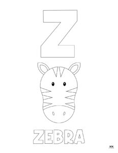 Letter Z Coloring Pages - 15 FREE Pages | Printabulls