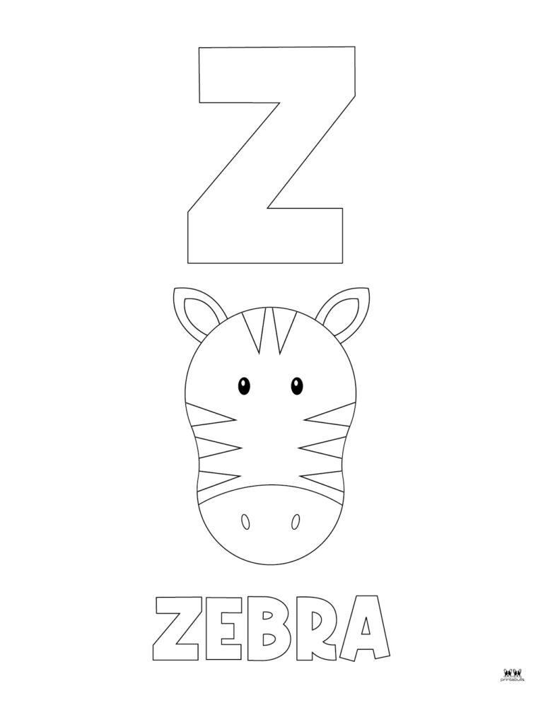 Letter Z Coloring Pages - 15 FREE Pages | Printabulls