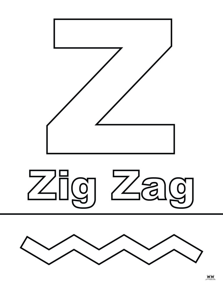 Letter Z Coloring Pages - 15 FREE Pages | Printabulls