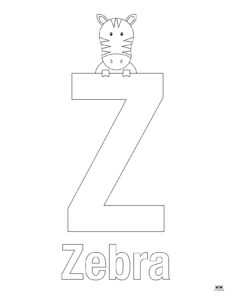 Letter Z Coloring Pages - 15 FREE Pages - PrintaBulk