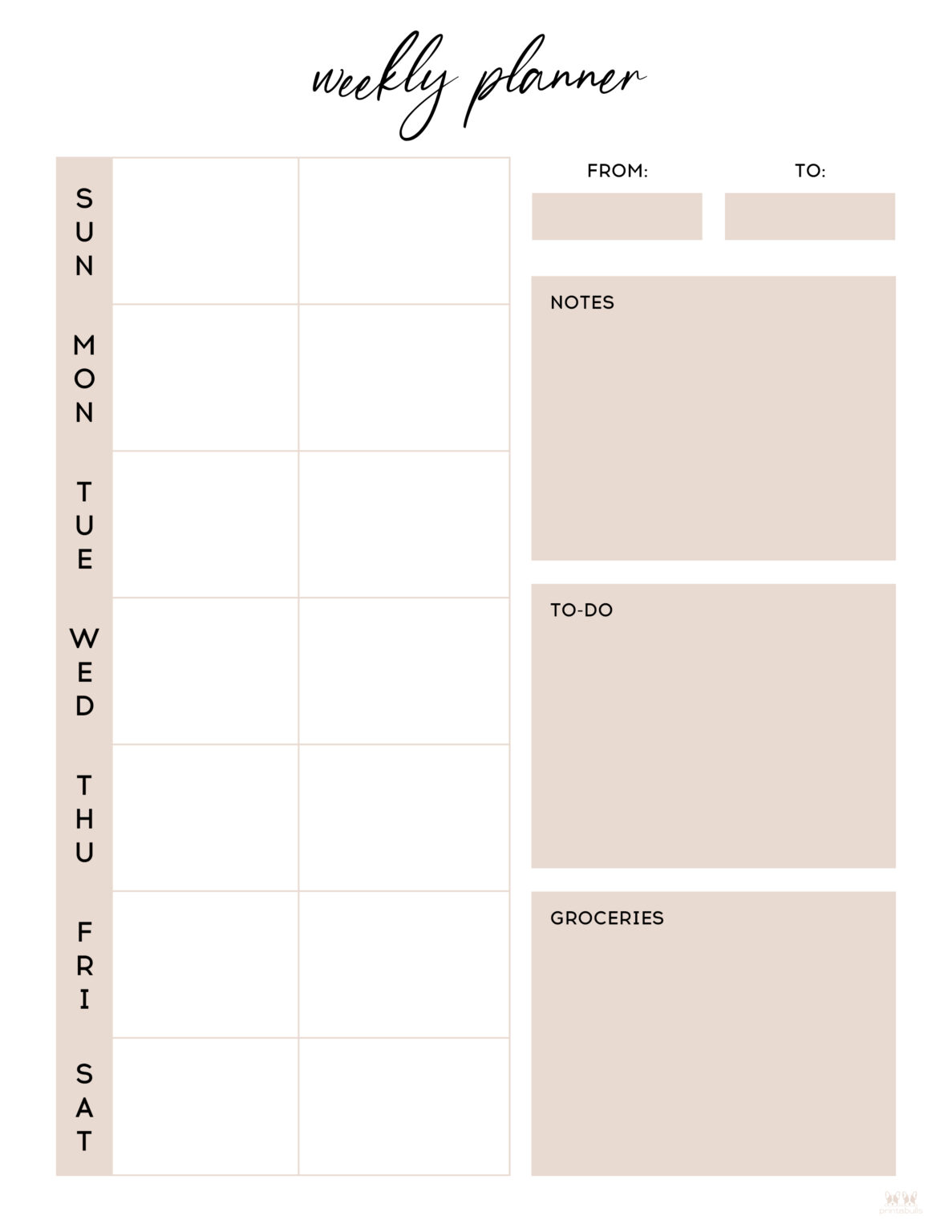Two Week Planners - Free Printables | Printabulls