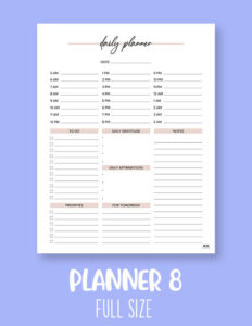 Daily Planner Pages - FREE 2026 Planner Pages | Printabulls